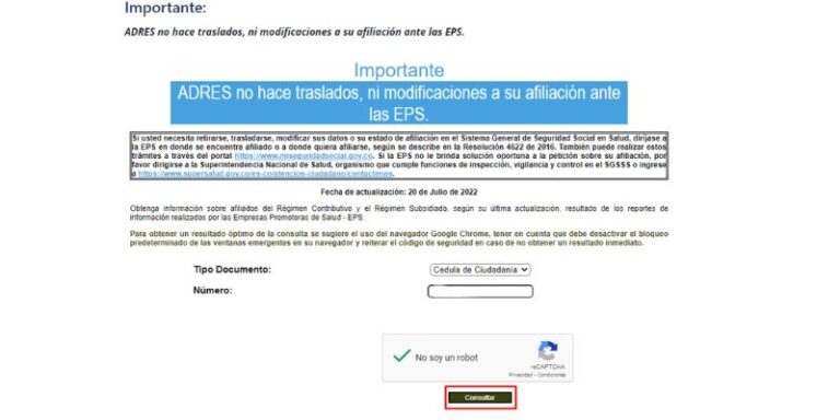 Consulta FOSYGA: cómo saber a qué EPS estoy afiliado